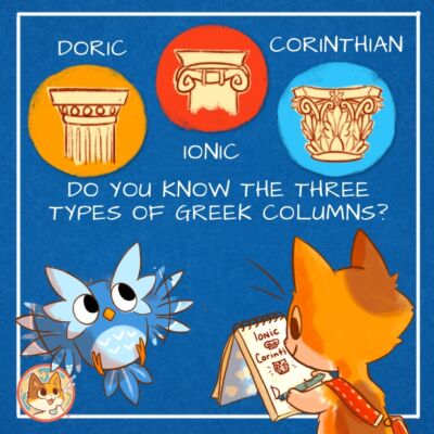 What are the 3 types of Greek columns?
