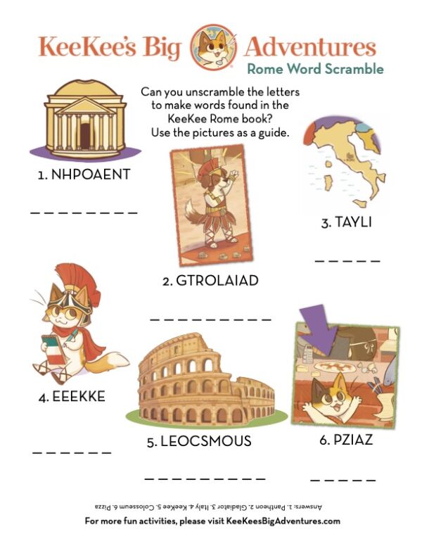 Rome Word Scramble